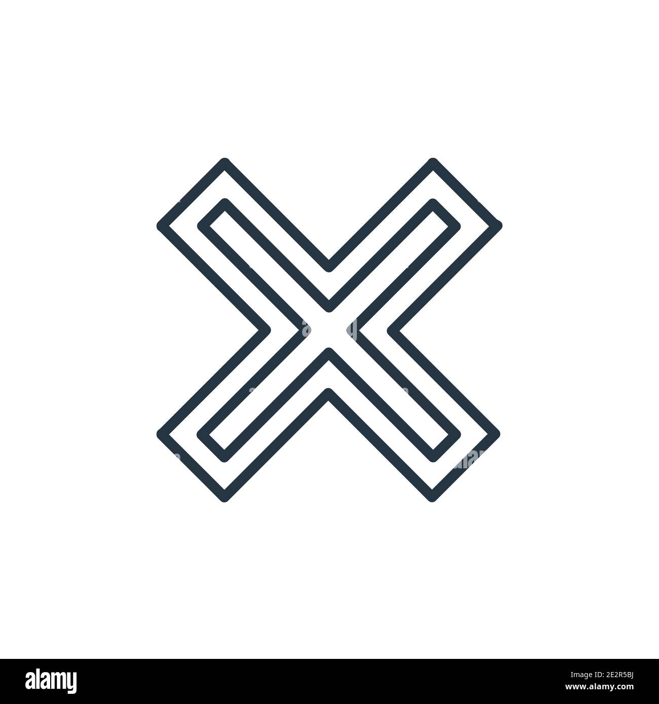 Multiply outline vector icon. Thin line black multiply icon, flat ...