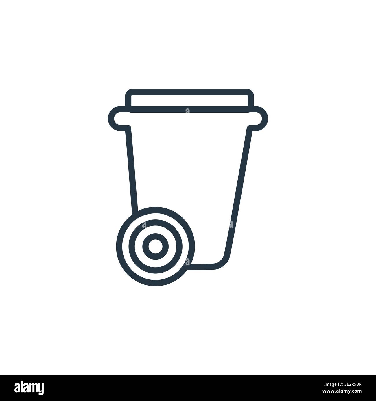 Dumpster outline vector icon. Thin line black dumpster icon, flat ...
