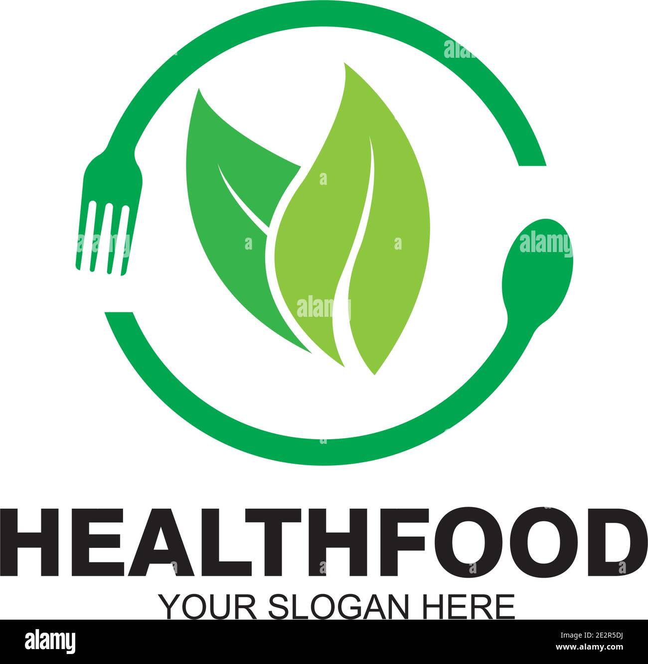 healthy food logo vector design icon illustration Stock Vector Image ...