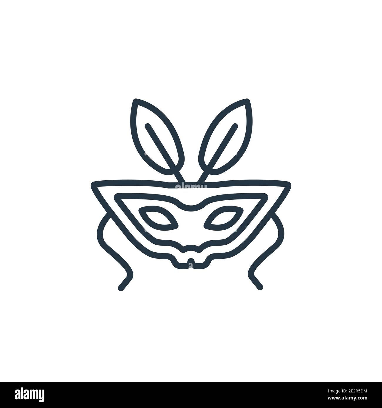 Eye mask outline vector icon. Thin line black eye mask icon, flat ...