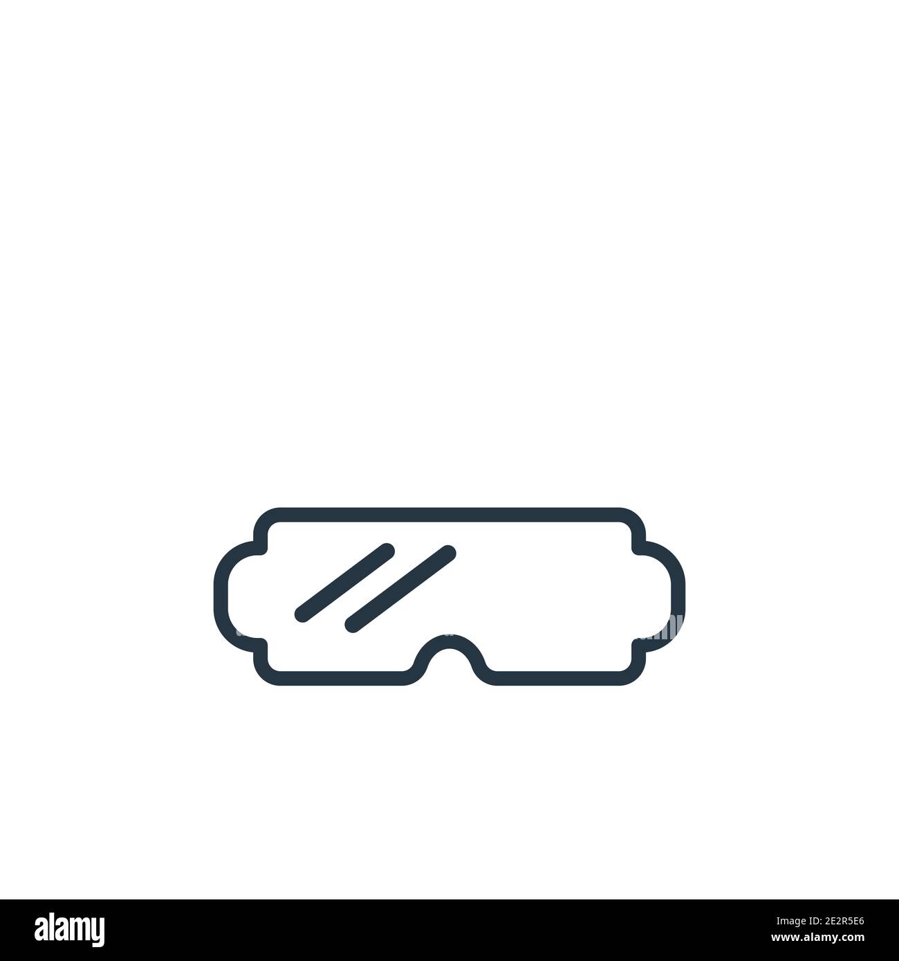 Safety glasses outline vector icon. Thin line black safety glasses icon ...