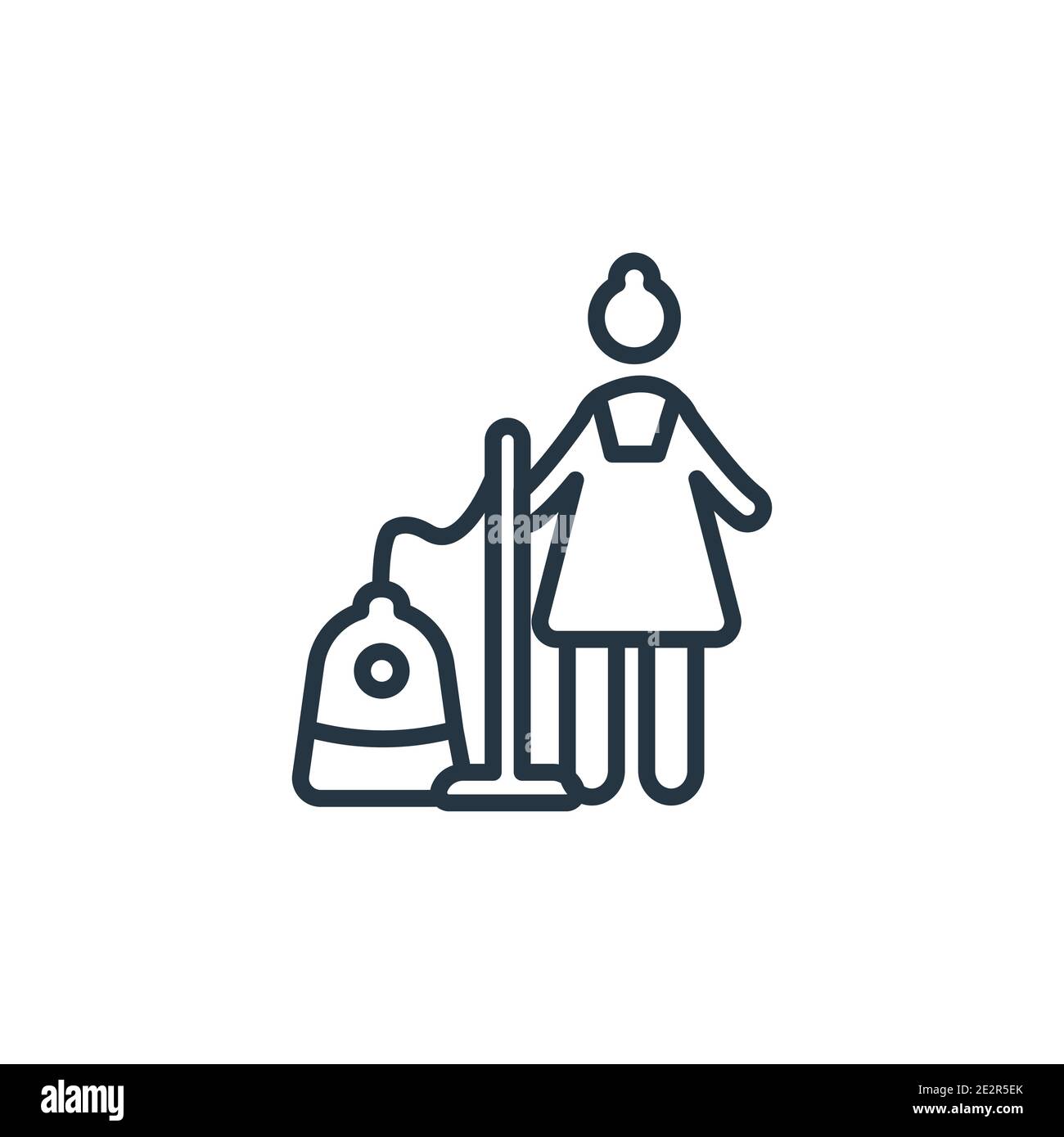 Cleaner outline vector icon. Thin line black cleaner icon, flat vector ...