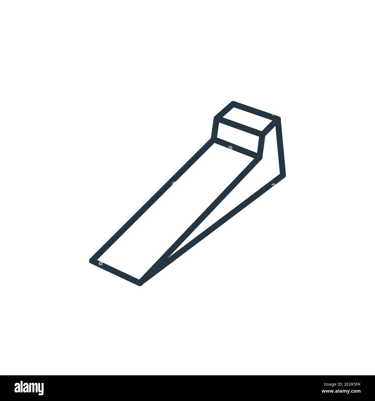 Wedge tool outline vector icon. Thin line black wedge tool icon, flat ...