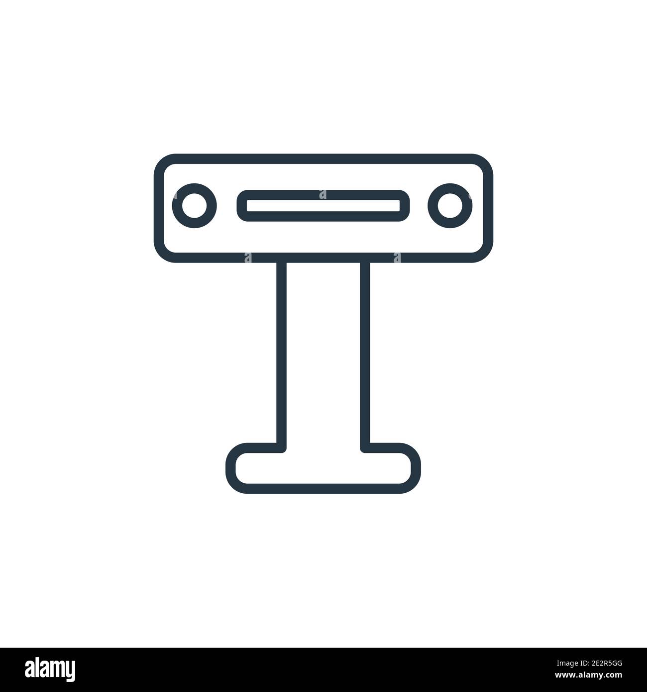 Boning rod outline vector icon. Thin line black boning rod icon, flat ...