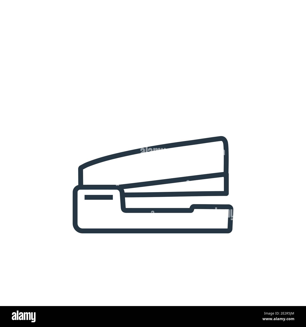Stapler outline vector icon. Thin line black stapler icon, flat vector simple element ...