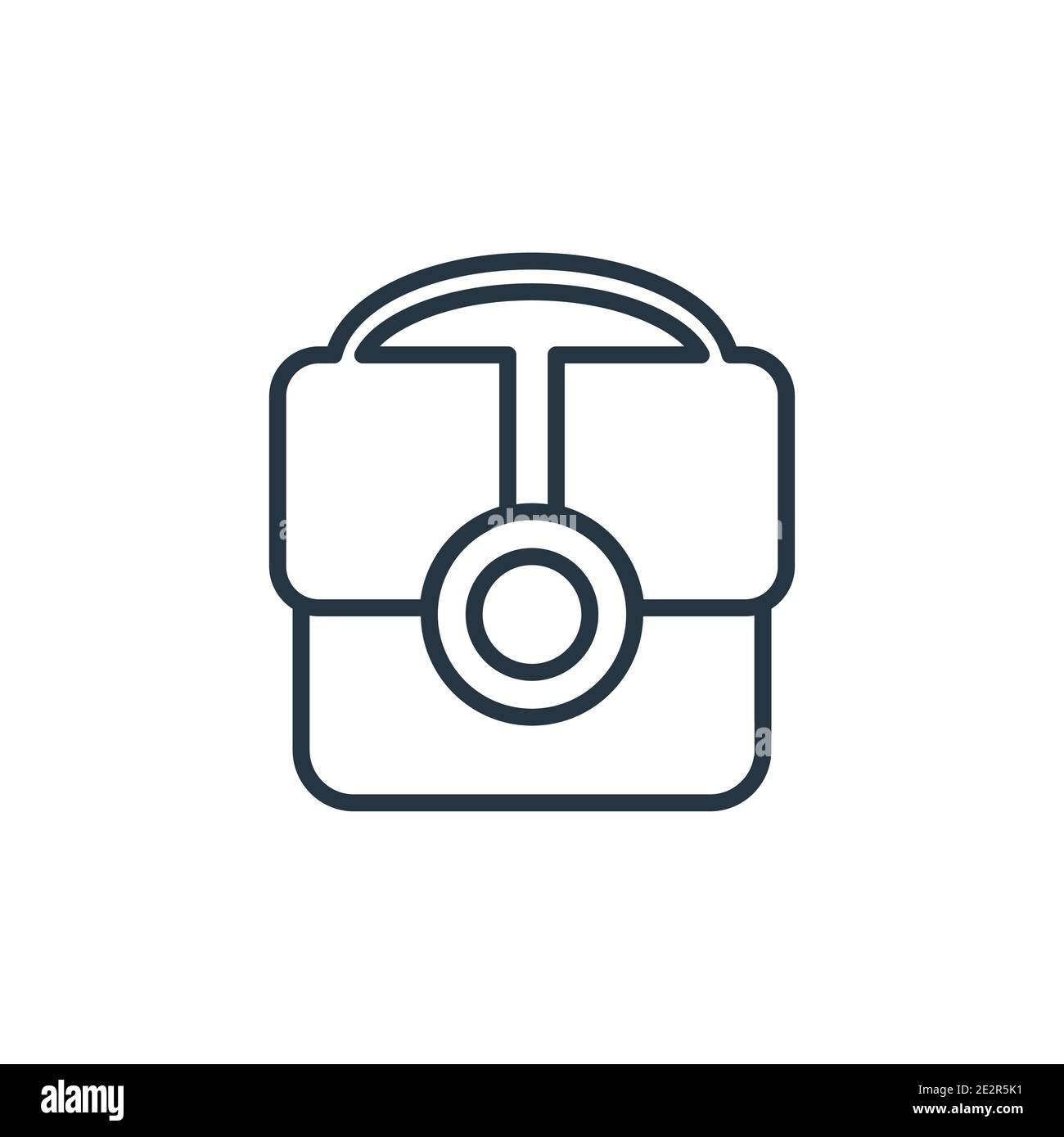 Business briefcase outline vector icon. Thin line black business ...