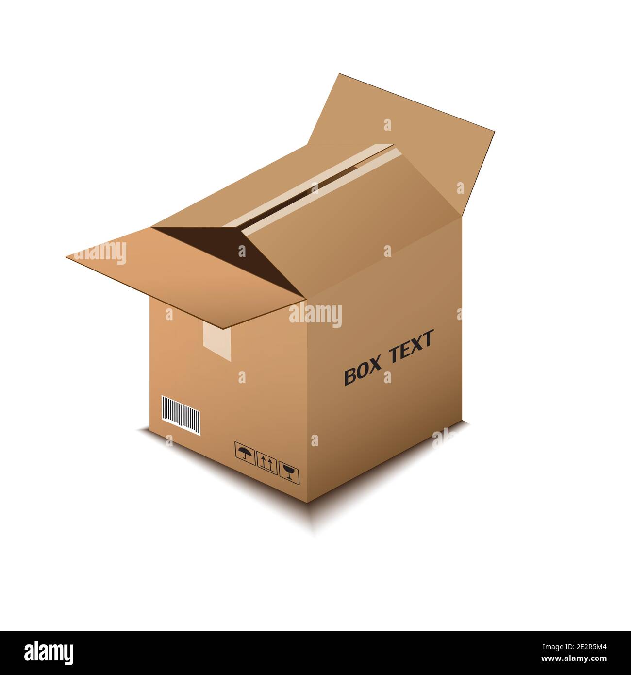 corton box, postal packing, box on white background, vector ...
