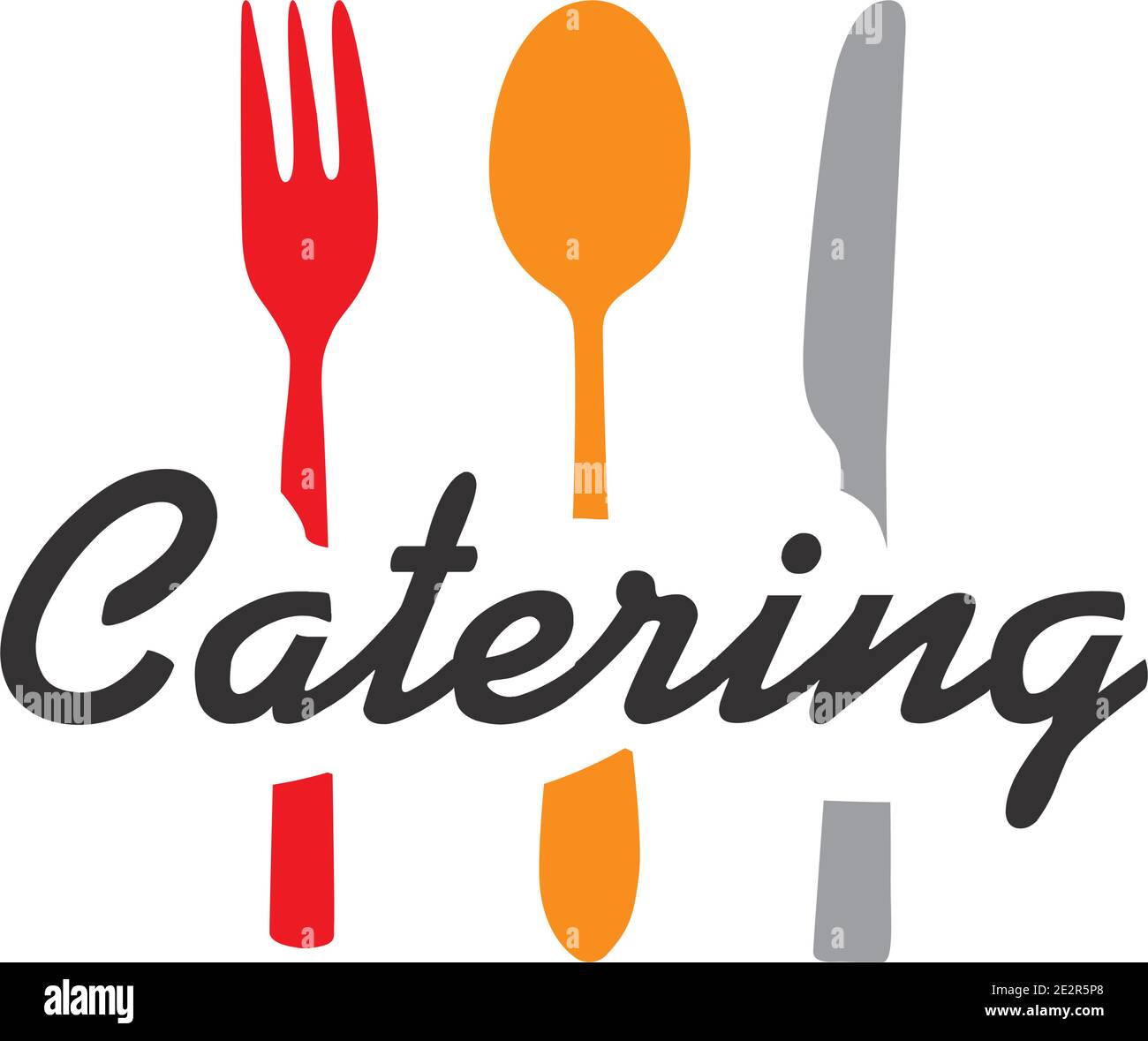 Vector logo of catering, restaurant and serving Stock Vector Image ...