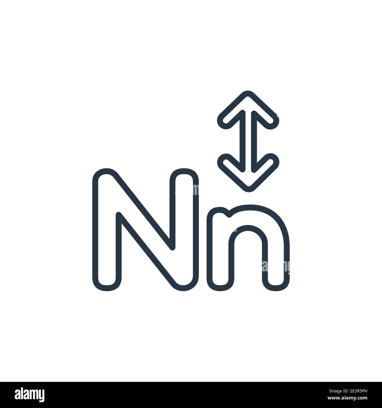 Typography outline vector icon. Thin line black typography icon, flat ...