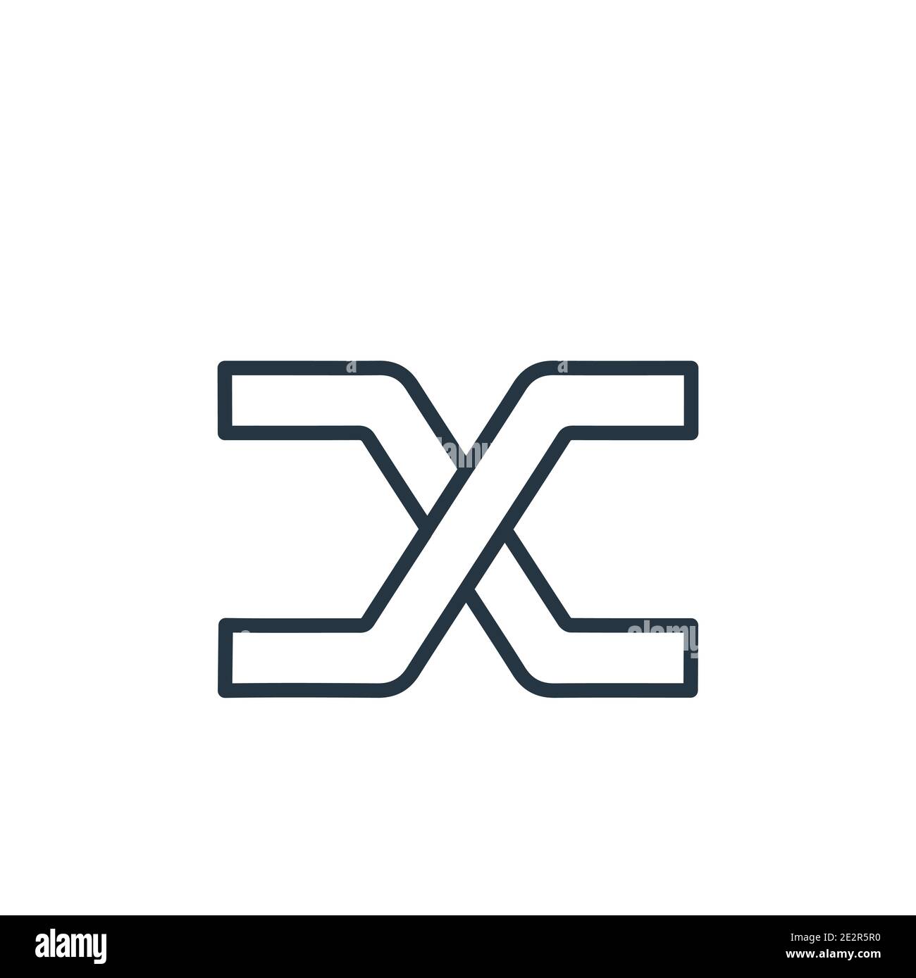 Suffle symbol outline vector icon. Thin line black suffle symbol icon ...