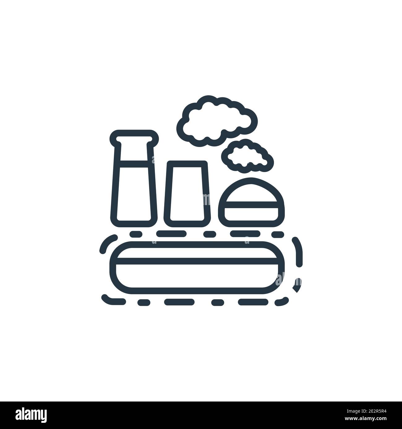 Industry outline vector icon. Thin line black industry icon, flat ...