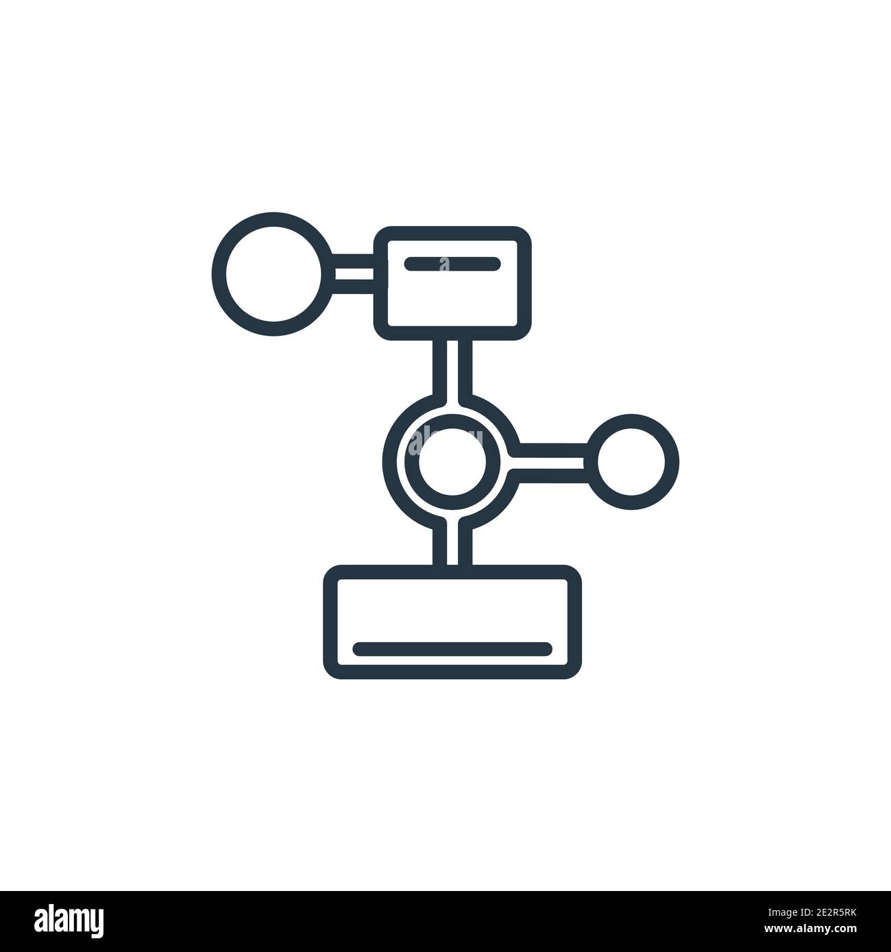 Workflow outline vector icon. Thin line black workflow icon, flat ...