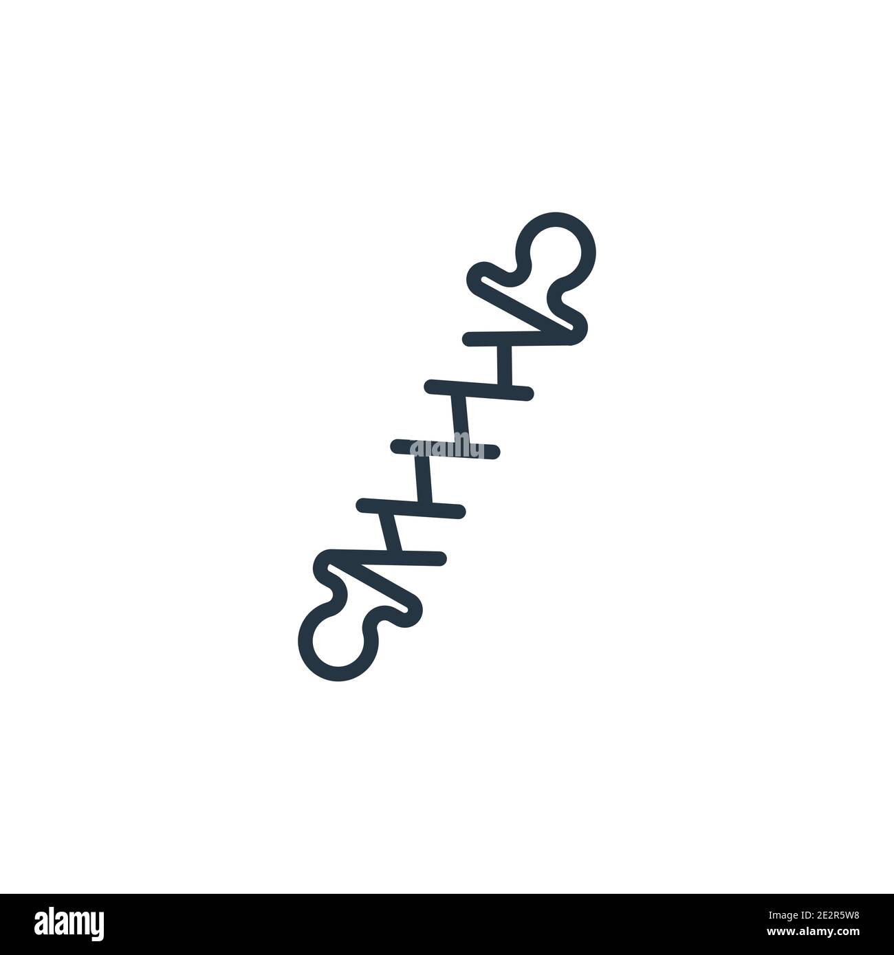 Car coil outline vector icon. Thin line black car coil icon, flat ...