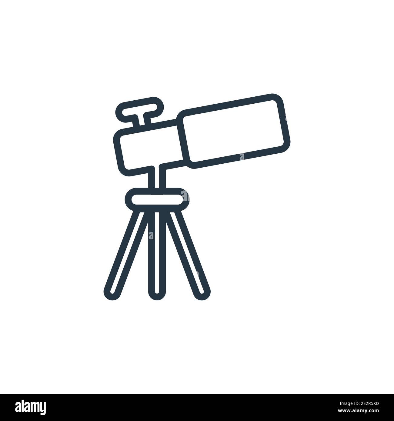 Telescope Pointing Up Outline Vector Icon Thin Line Black Telescope Pointing Up Icon Flat