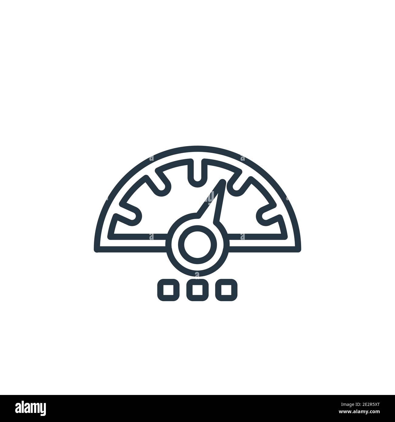 Speedometer outline vector icon. Thin line black speedometer icon, flat ...