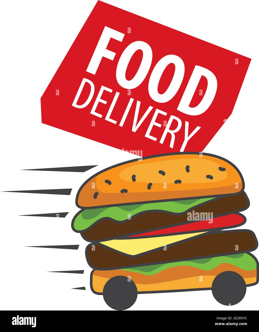 Vector logo of food delivery, courier delivery Stock Vector Image & Art ...
