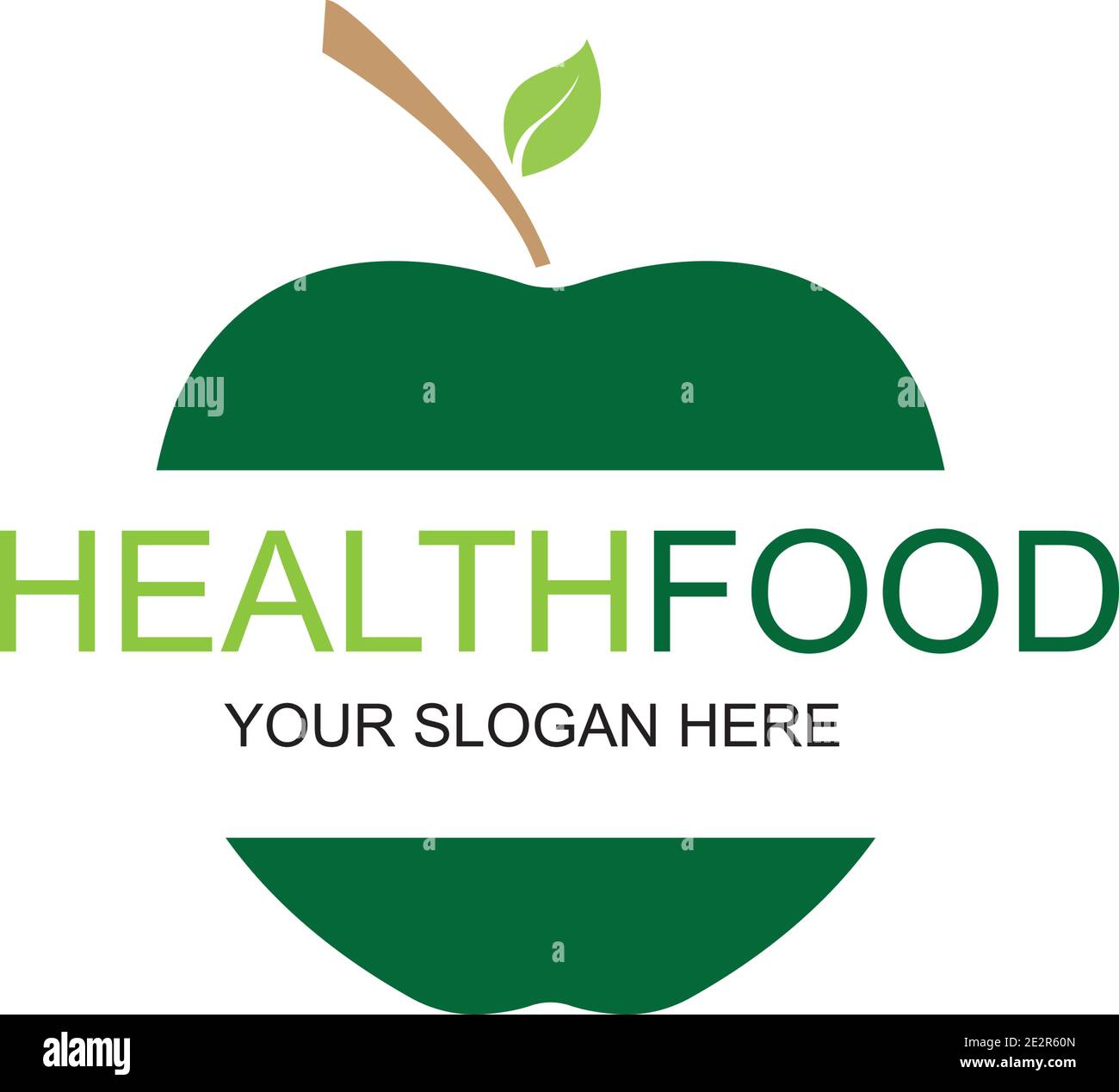healthy food logo vector design icon illustration Stock Vector Image ...