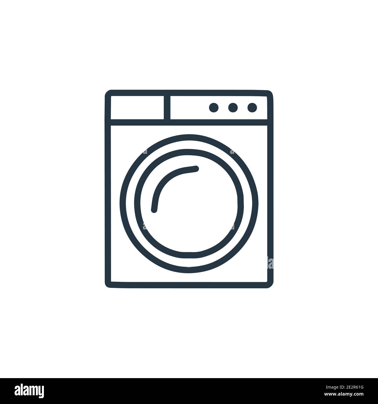 Laundry outline vector icon. Thin line black laundry icon, flat vector ...