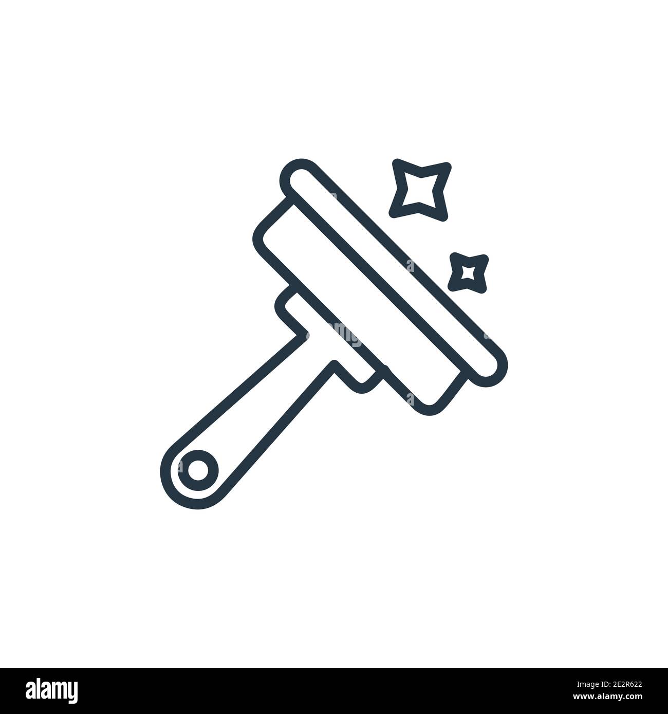 Wiper outline vector icon. Thin line black wiper icon, flat vector ...