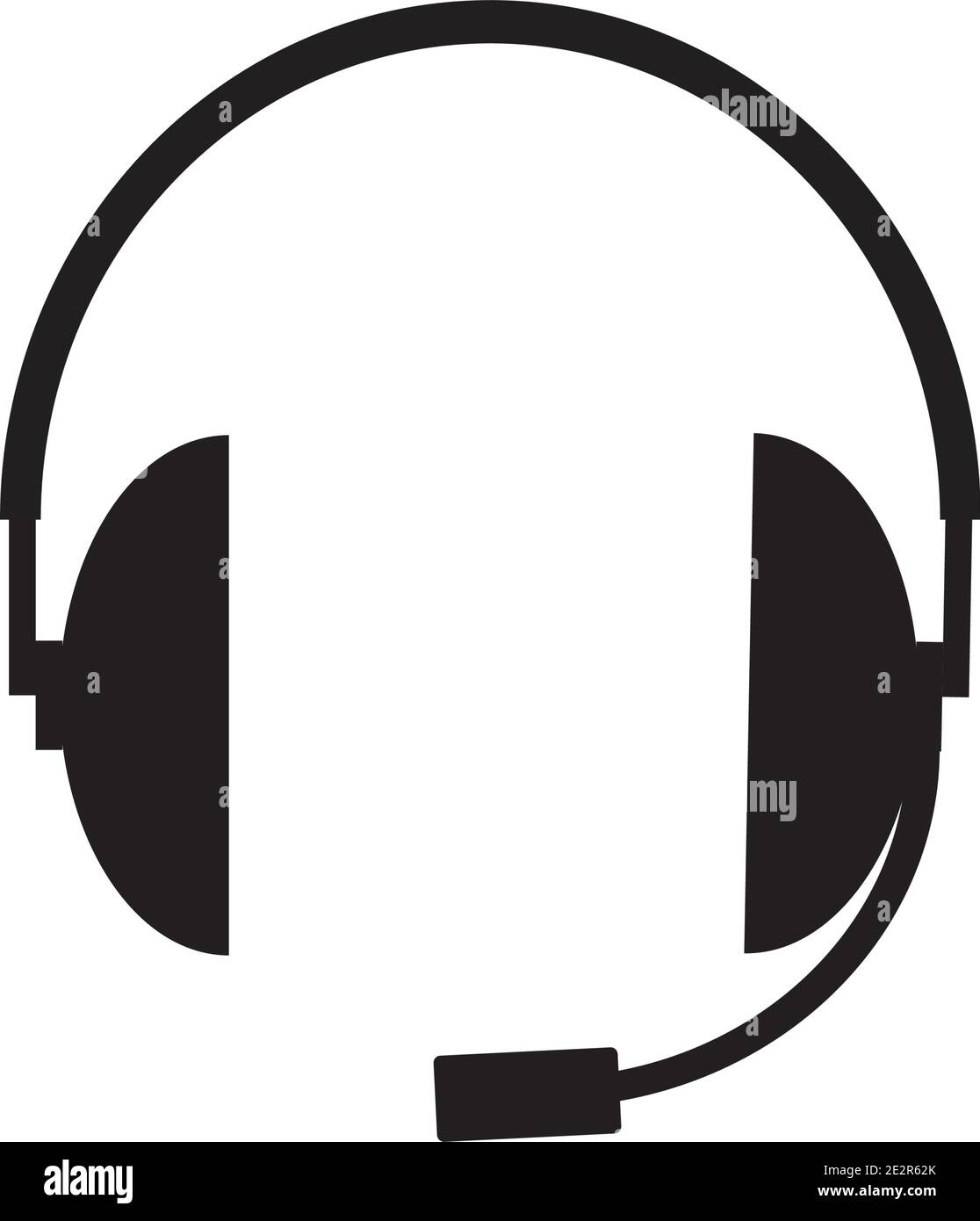 headphones vector icon, call center icon Vector illustration design ...