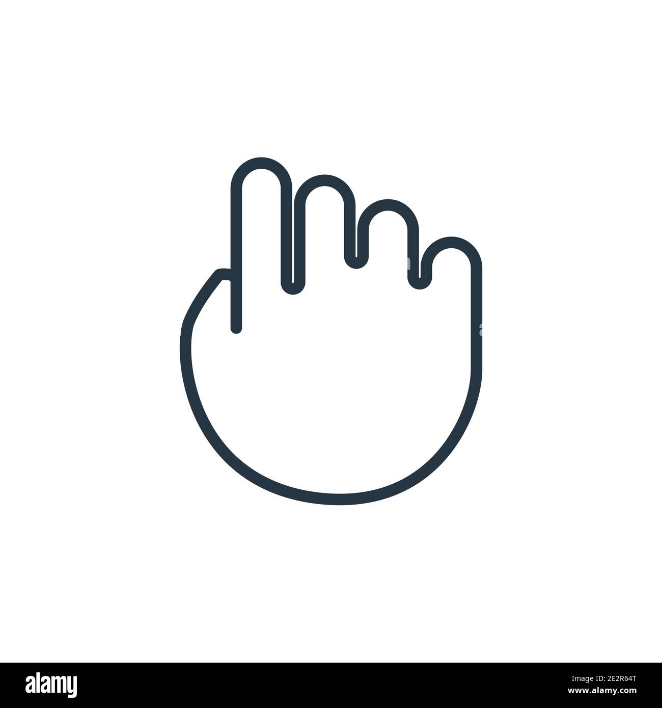 Hold outline vector icon. Thin line black hold icon, flat vector simple ...