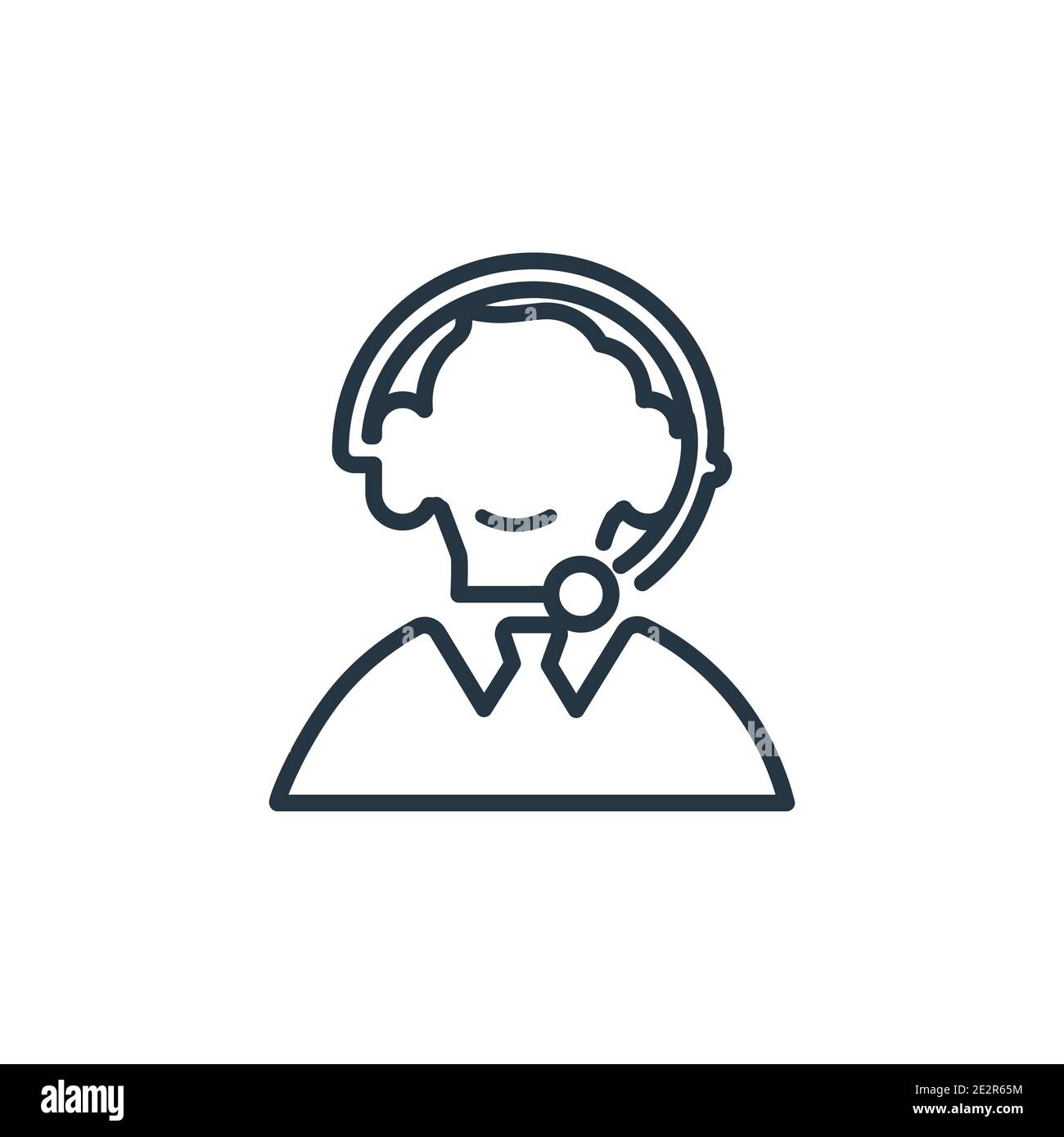 Support outline vector icon. Thin line black support icon, flat vector ...