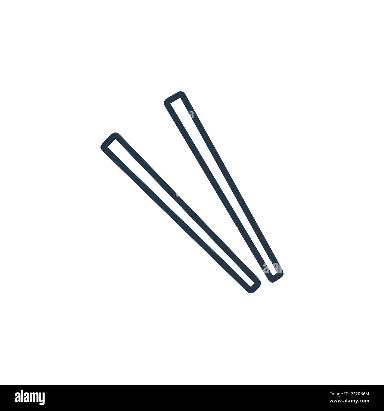 Sticks outline vector icon. Thin line black sticks icon, flat vector ...