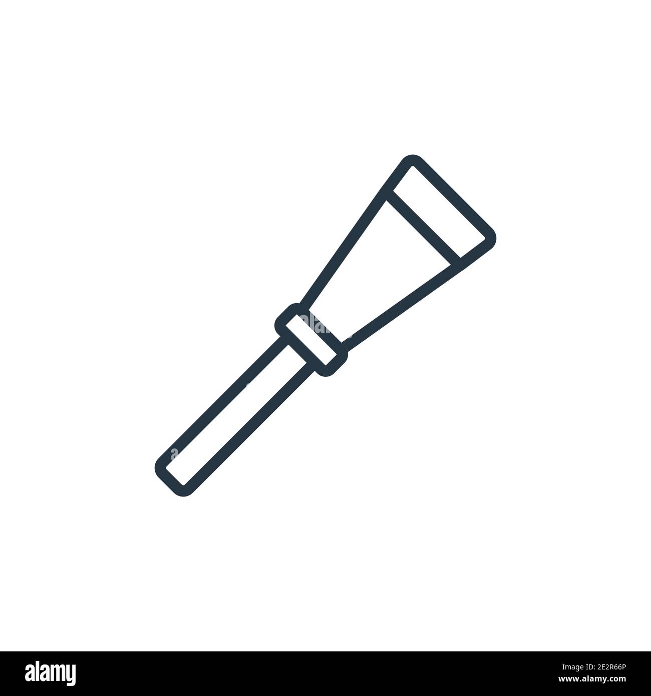 Scratcher tool outline vector icon. Thin line black scratcher tool icon ...
