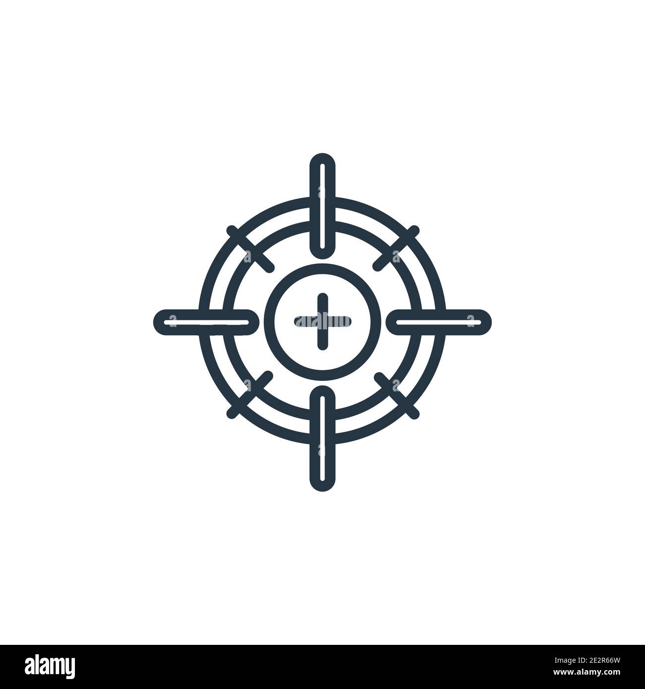 Calibrate outline vector icon. Thin line black calibrate icon, flat ...