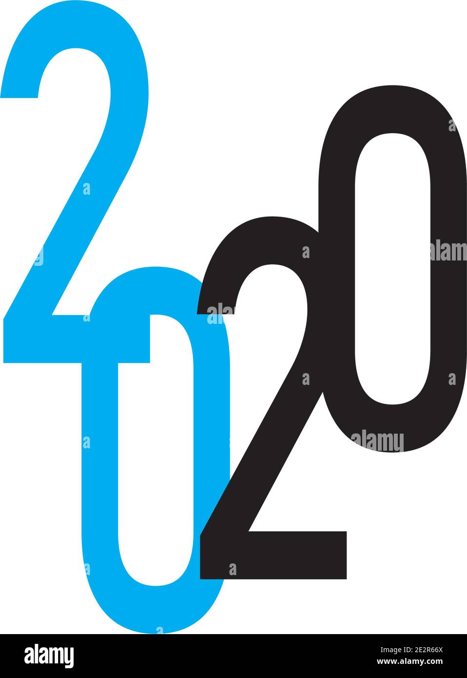 Happy New Year 2020 logo text design vector illustration - vector Stock ...
