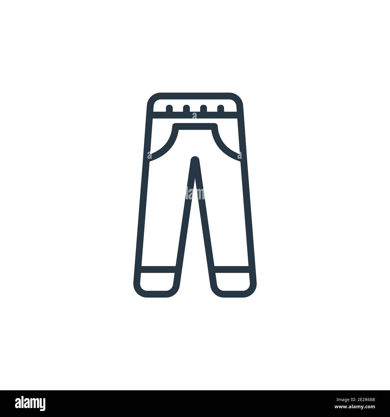 Trouser outline vector icon. Thin line black trouser icon, flat vector ...