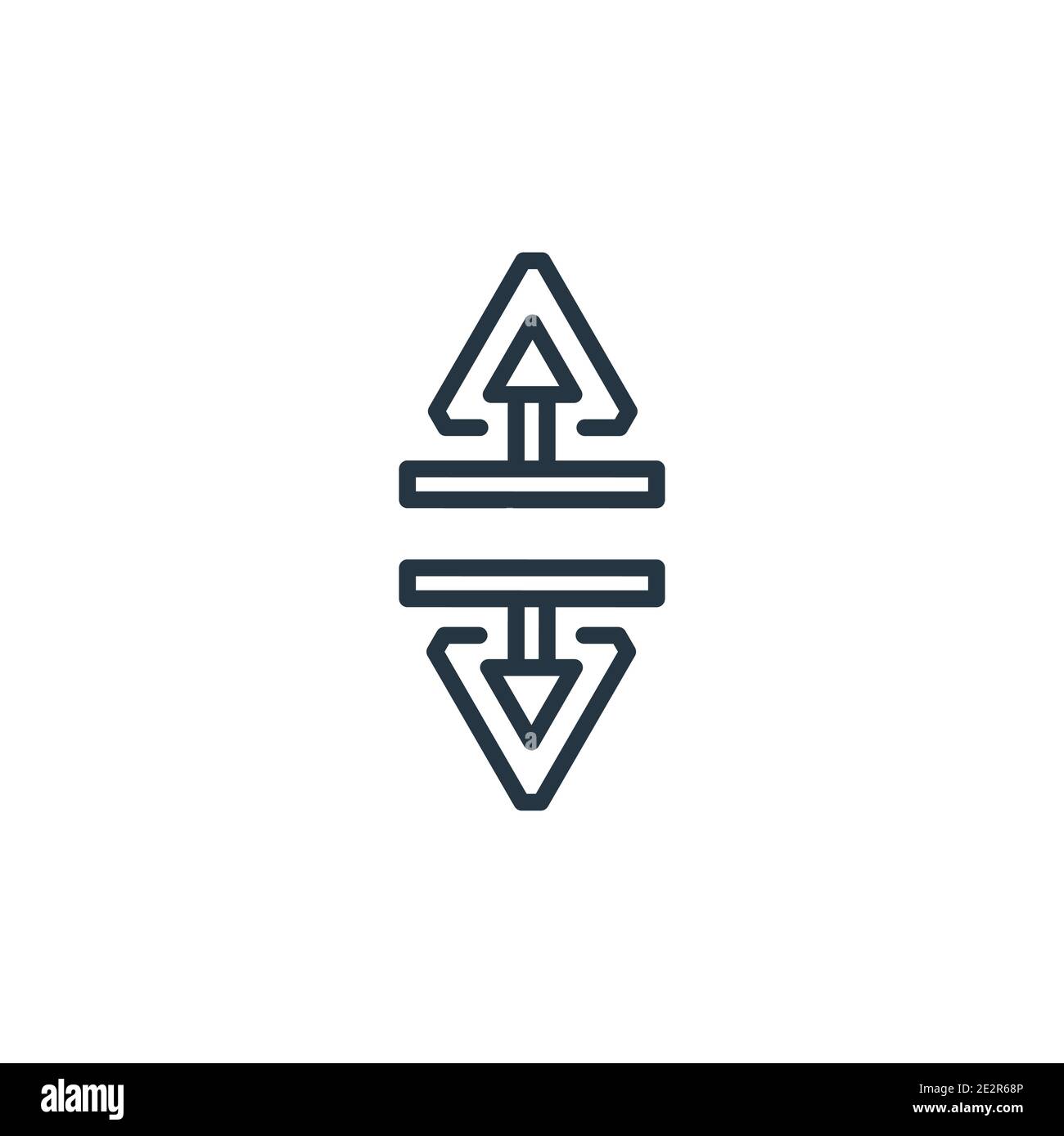 Horizontal split outline vector icon. Thin line black horizontal split ...