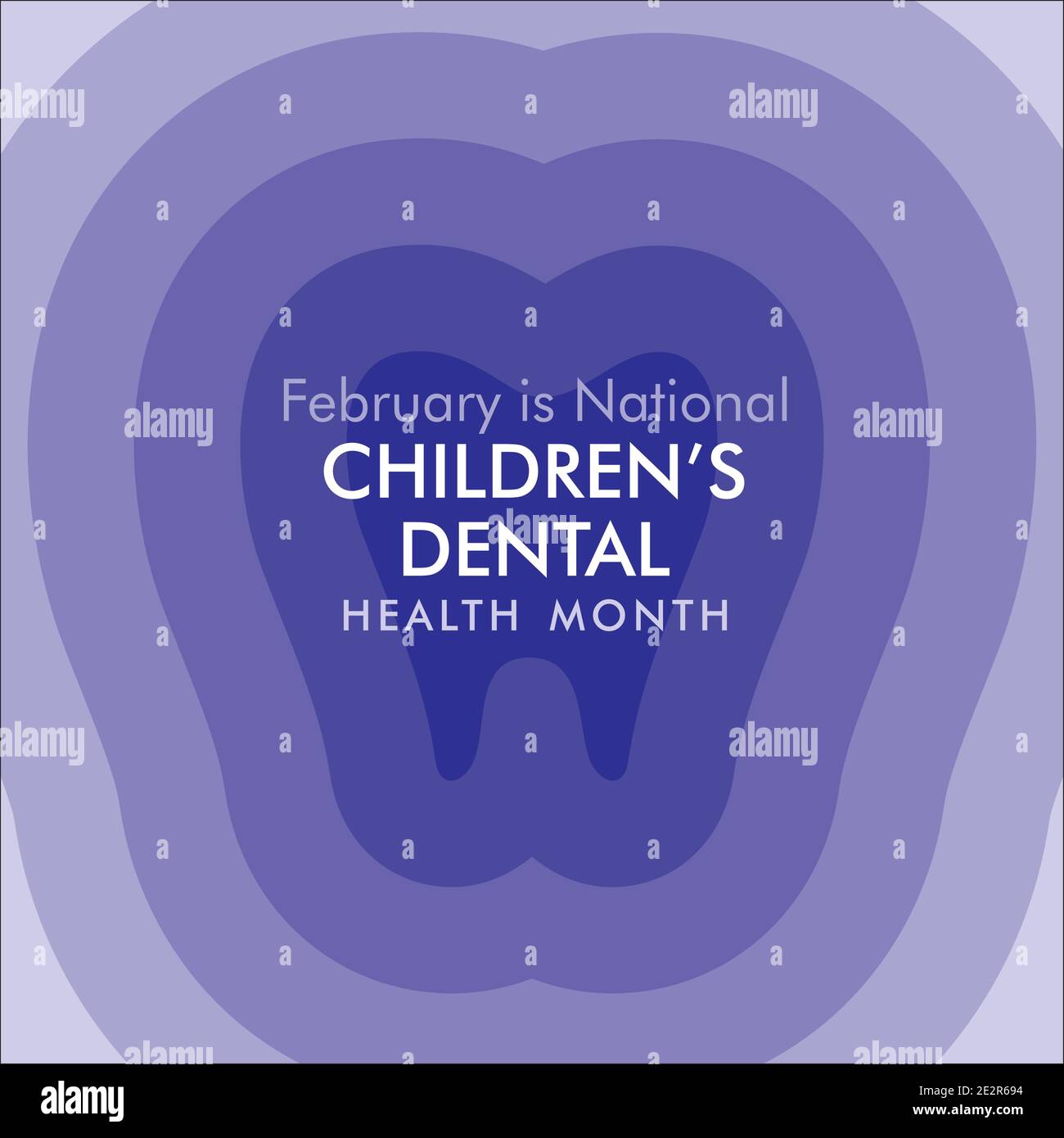vector illustration of februray is national children dental health ...