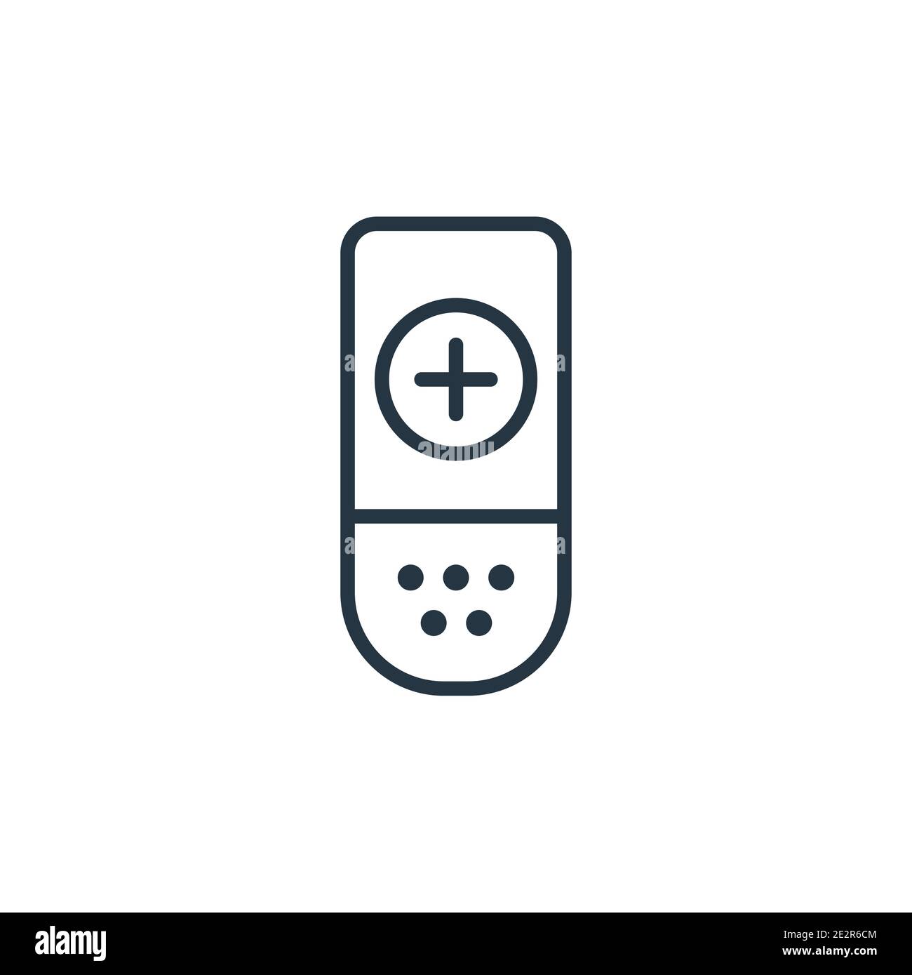 Remote Control Outline Vector Icon Thin Line Black Remote Control Icon Flat Vector Simple