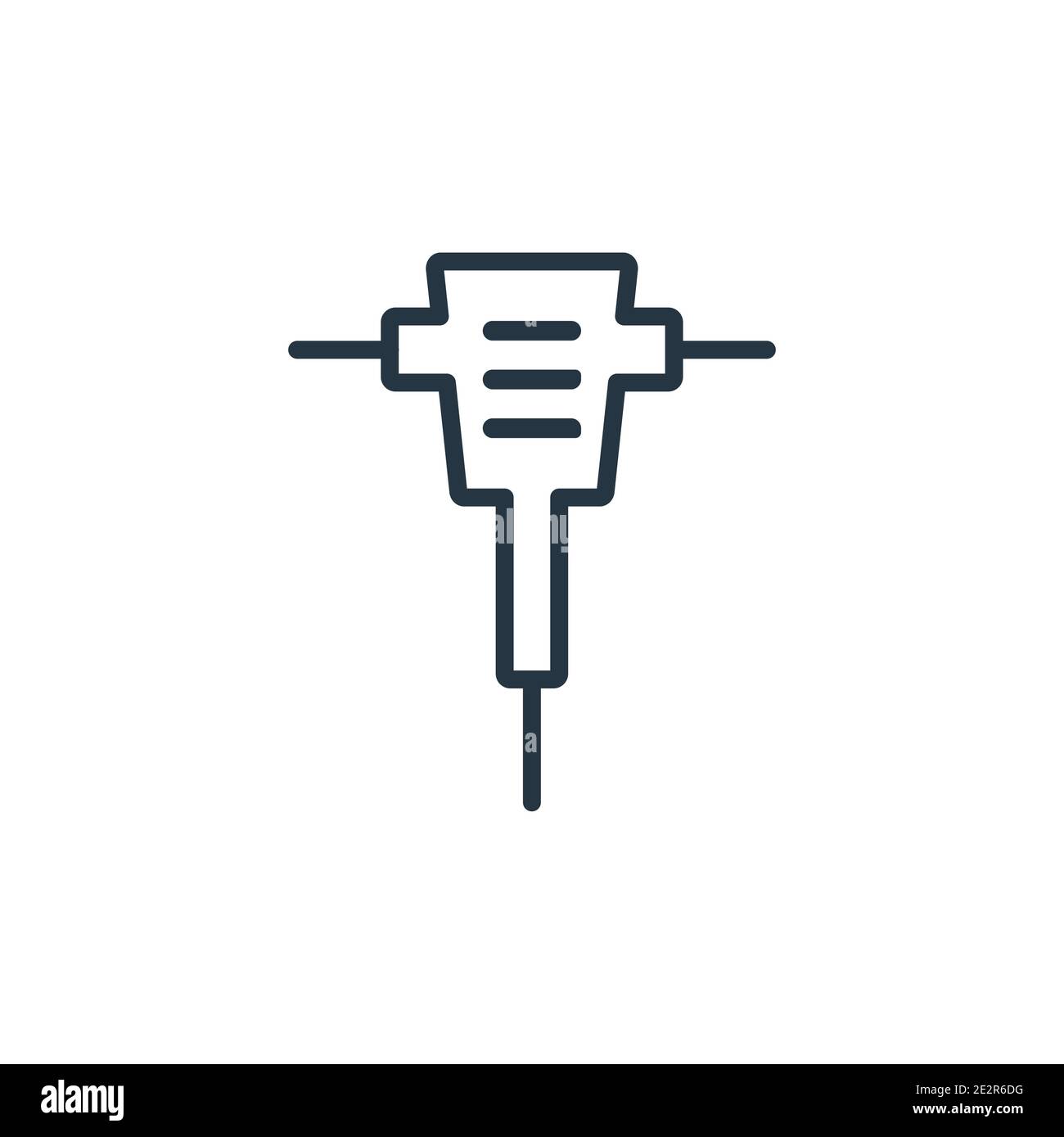 Jackhammer black flat icon hi-res stock photography and images - Alamy