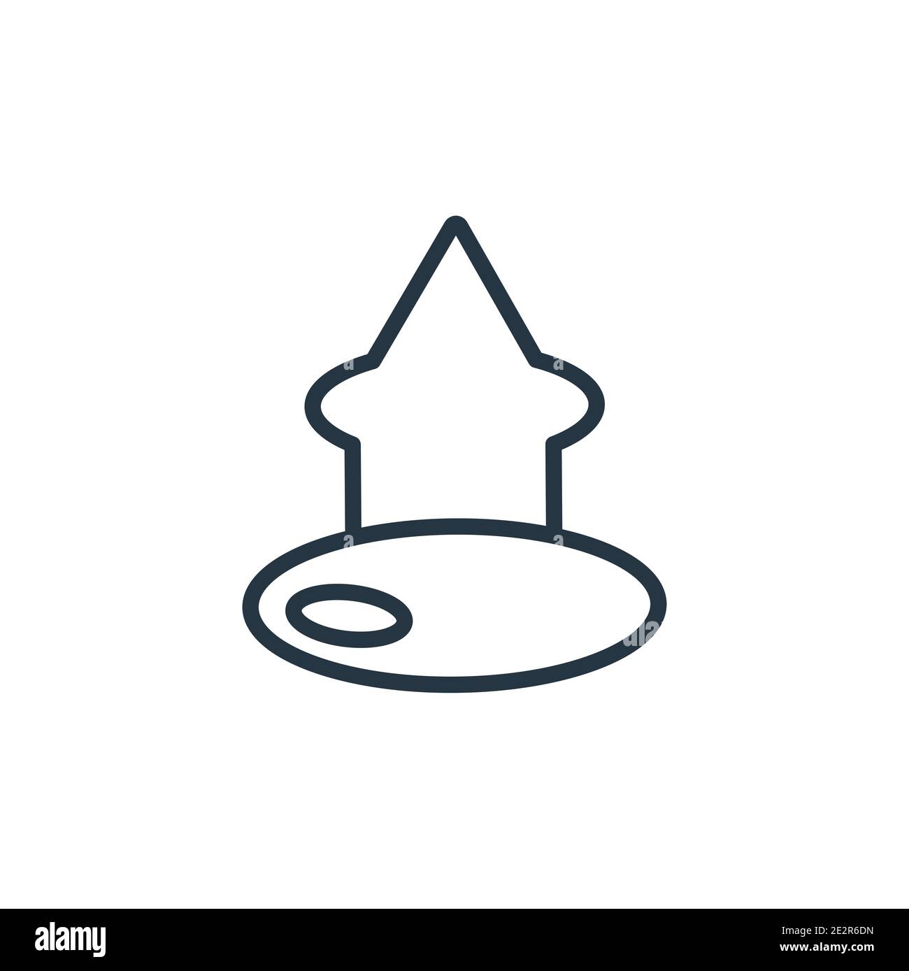 Inclined outline vector icon. Thin line black inclined icon, flat ...