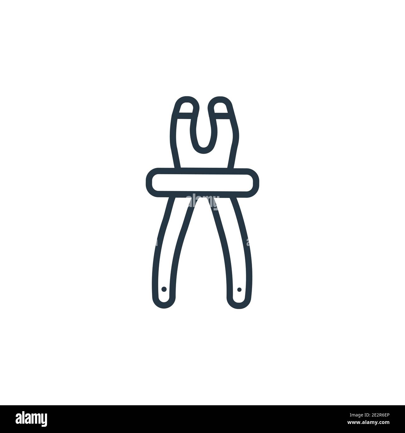Inclined clippers outline vector icon. Thin line black inclined ...