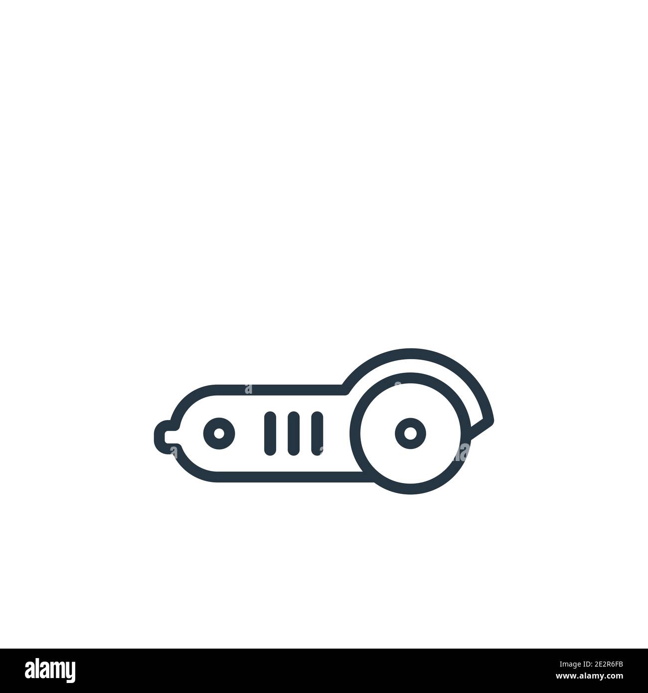 Angle grinder outline vector icon. Thin line black angle grinder icon ...