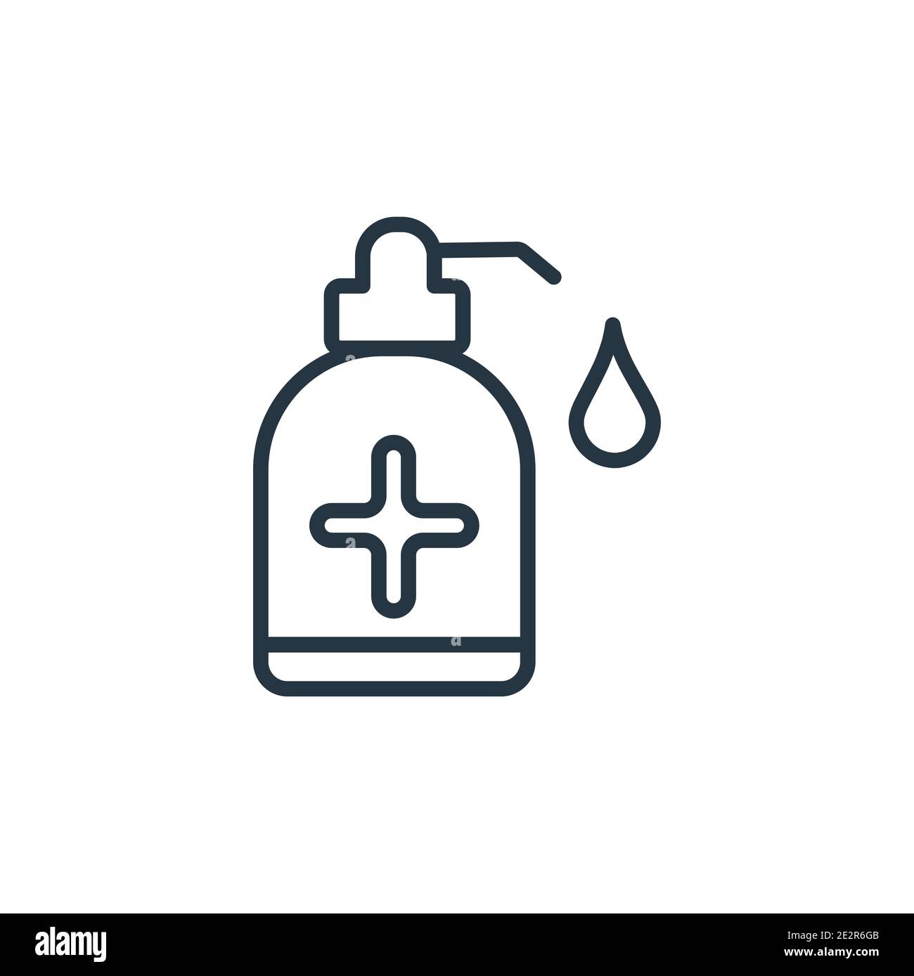 Sanitize outline vector icon. Thin line black sanitize icon, flat ...