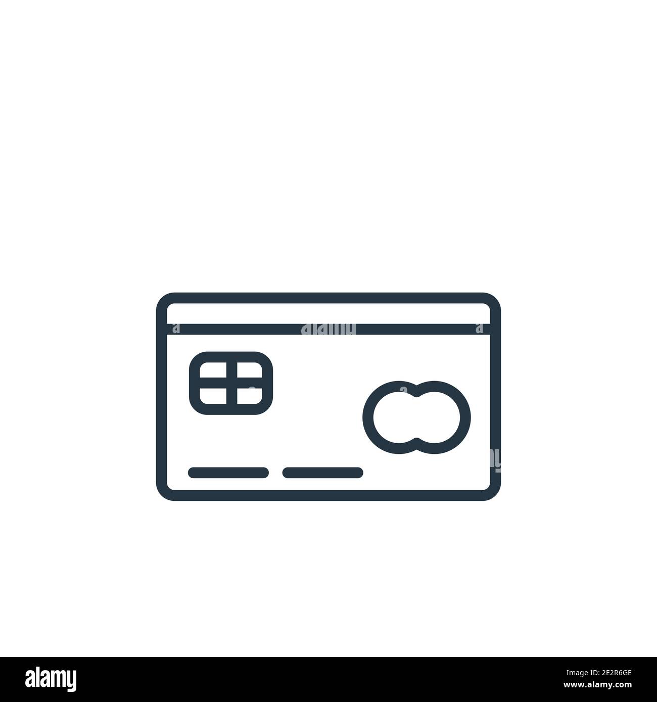 Big credit card outline vector icon. Thin line black big credit card ...