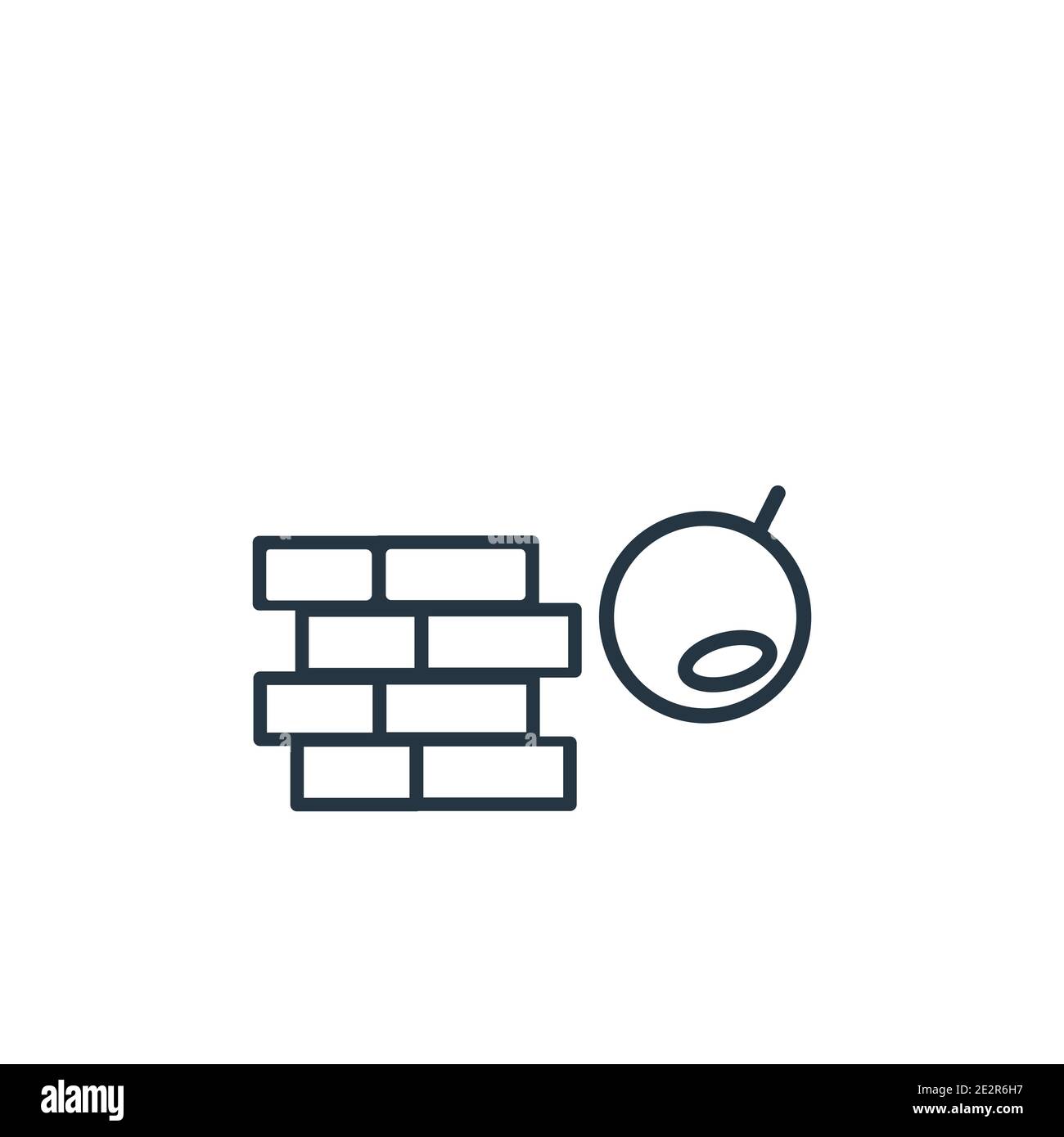 Demolition outline vector icon. Thin line black demolition icon, flat ...