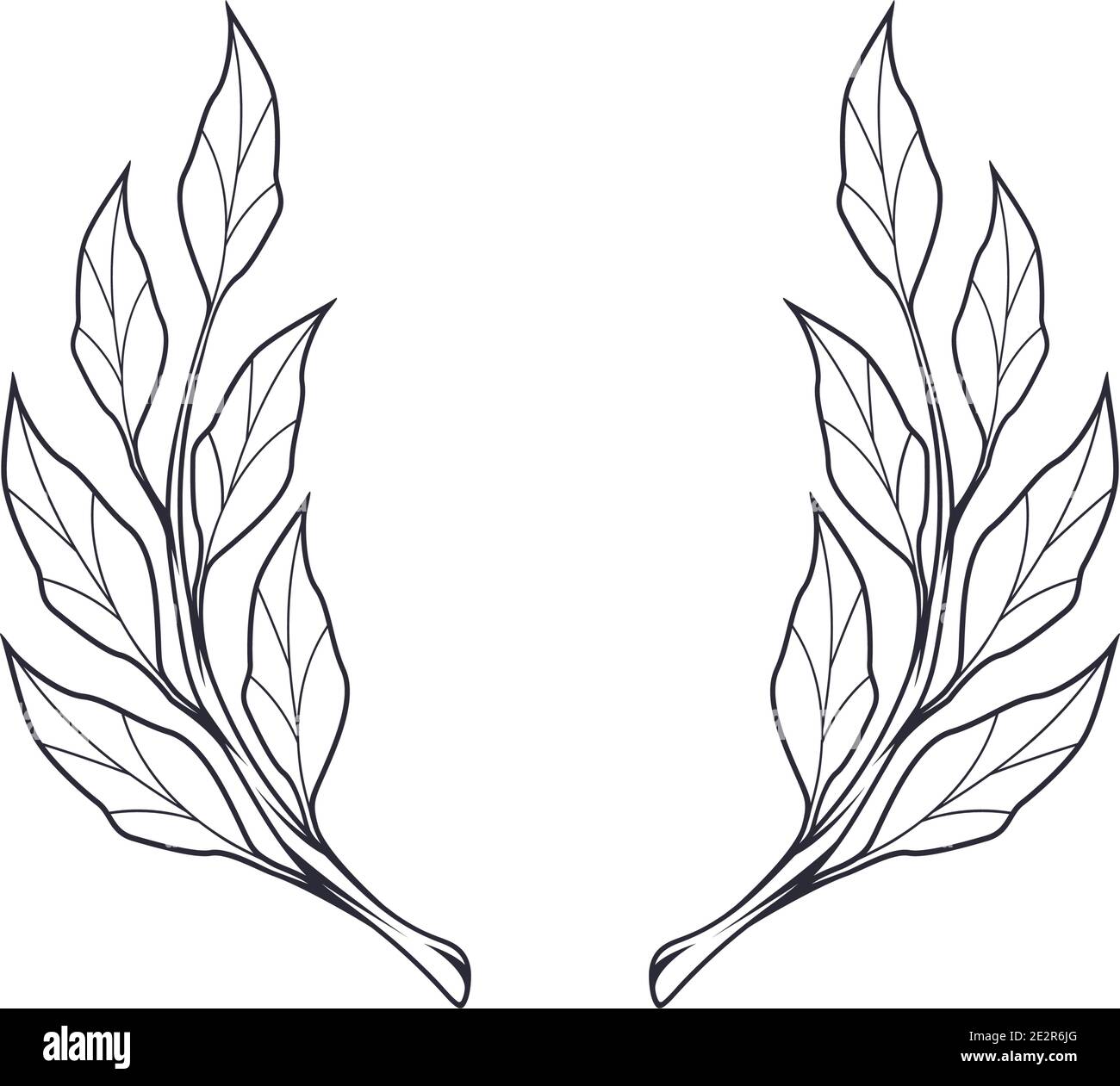 Laurel wreath drawing Cut Out Stock Images & Pictures - Alamy