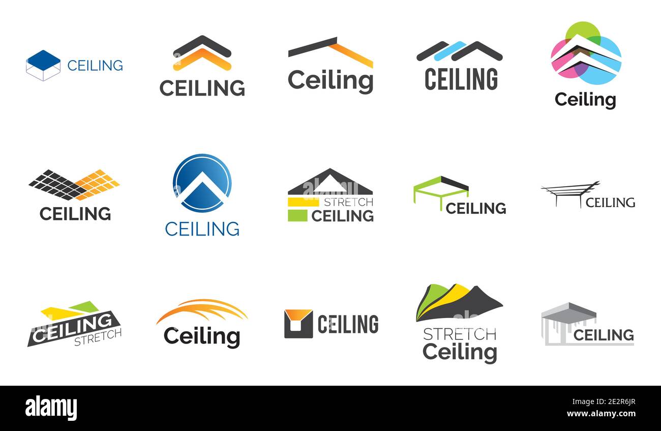 Vector set of ceiling logos and stretch ceilings Stock Vector Image ...