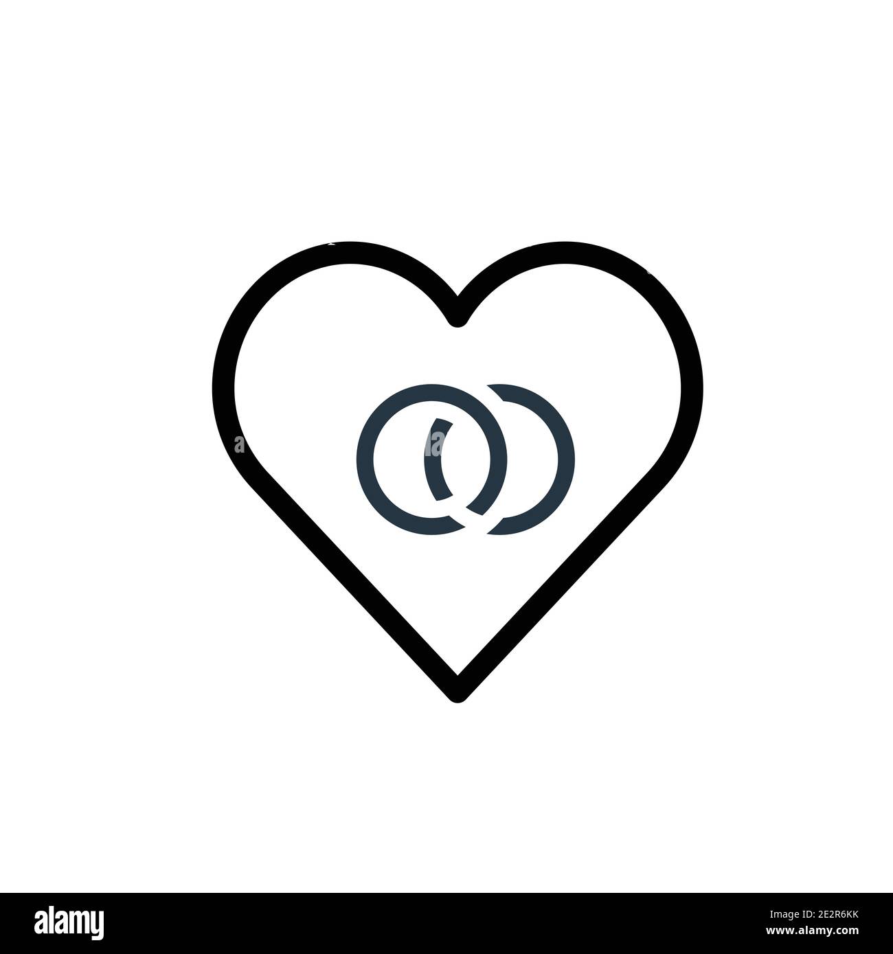 Engagement outline vector icon. Thin line black engagement icon, flat ...