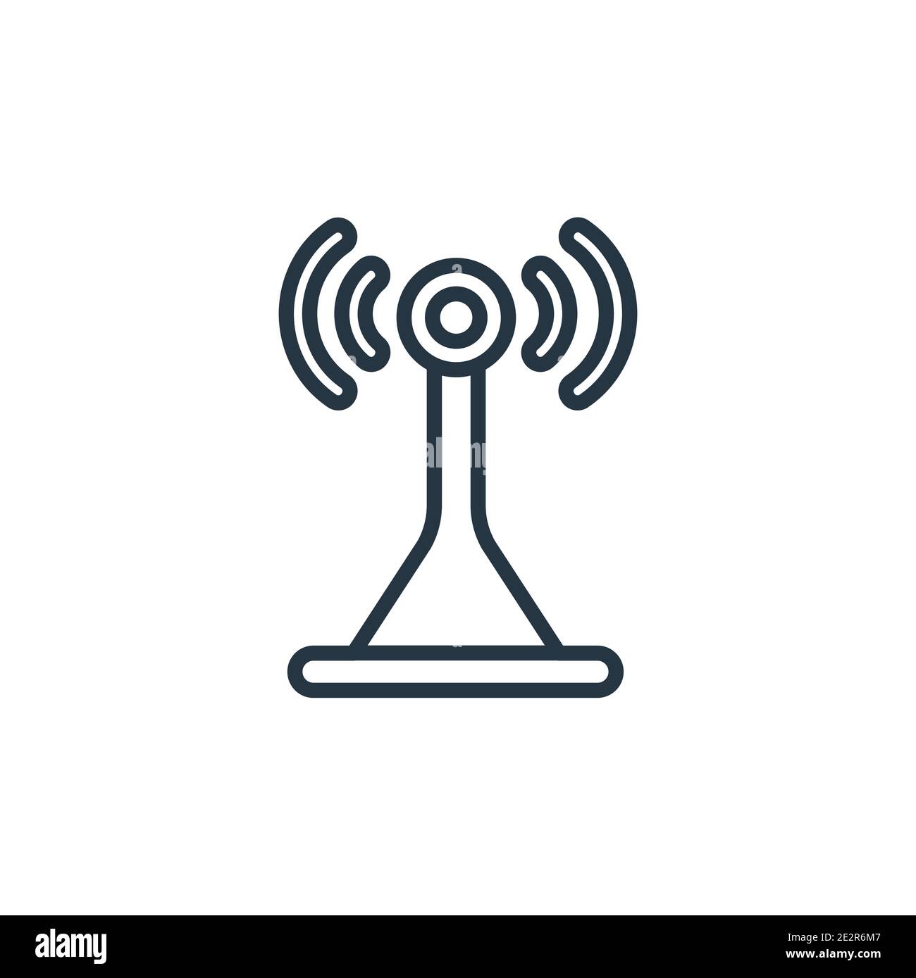 Wireless internet connection outline vector icon. Thin line black wireless internet connection ...