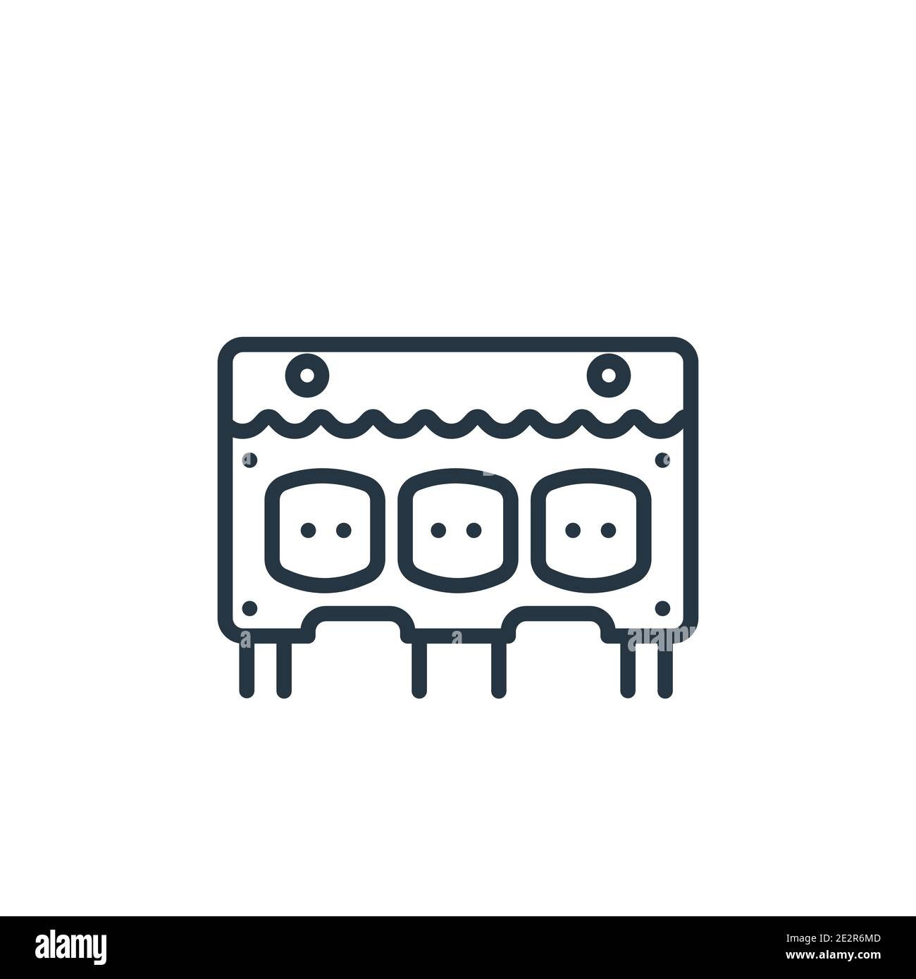 Car cylinder head outline vector icon. Thin line black car cylinder ...