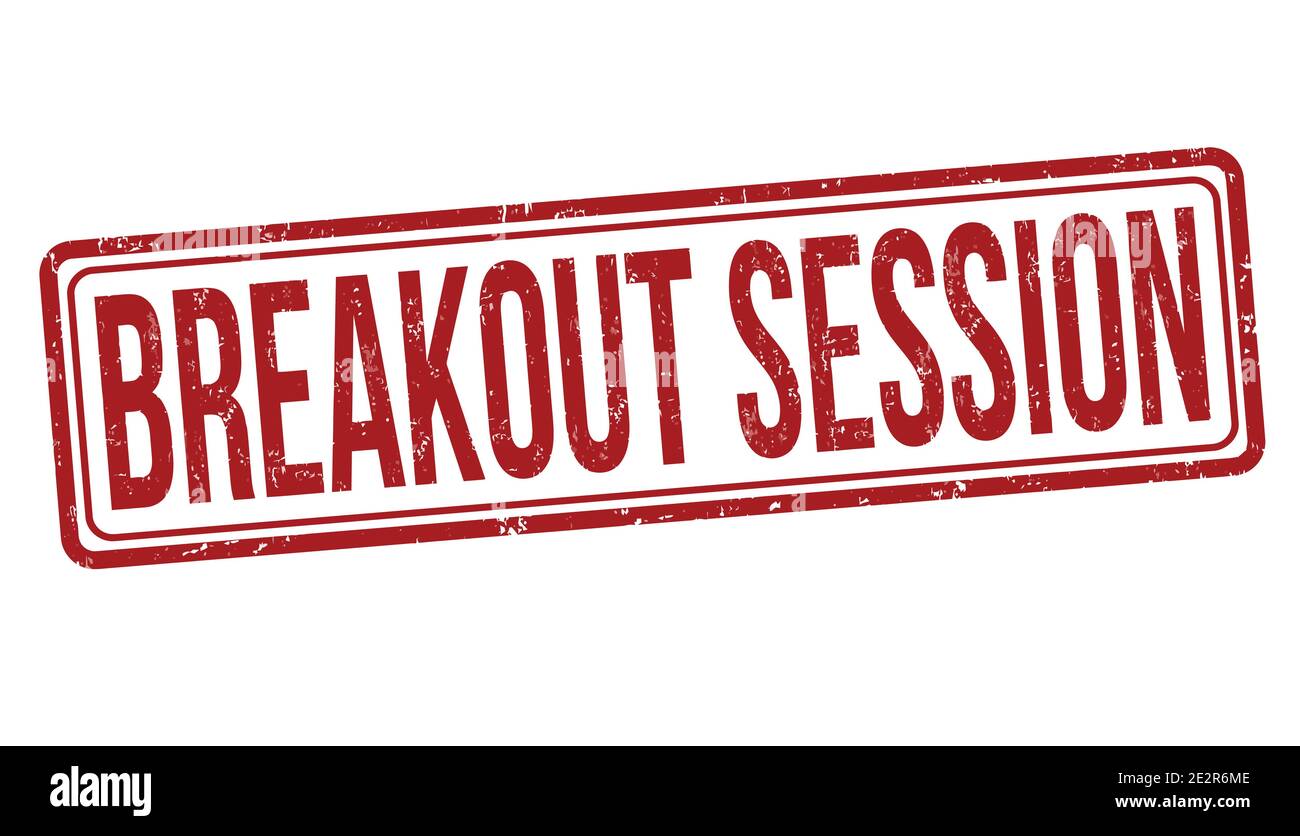 Breakout session grunge rubber stamp on white background, vector illustration Stock Vector Image ...