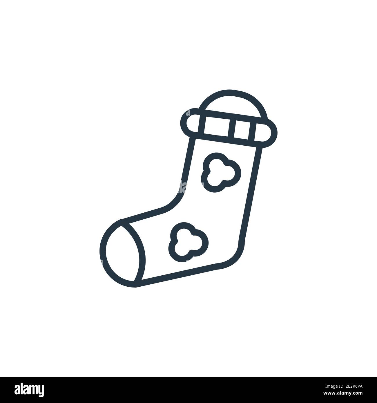 Sock outline vector icon. Thin line black sock icon, flat vector simple ...