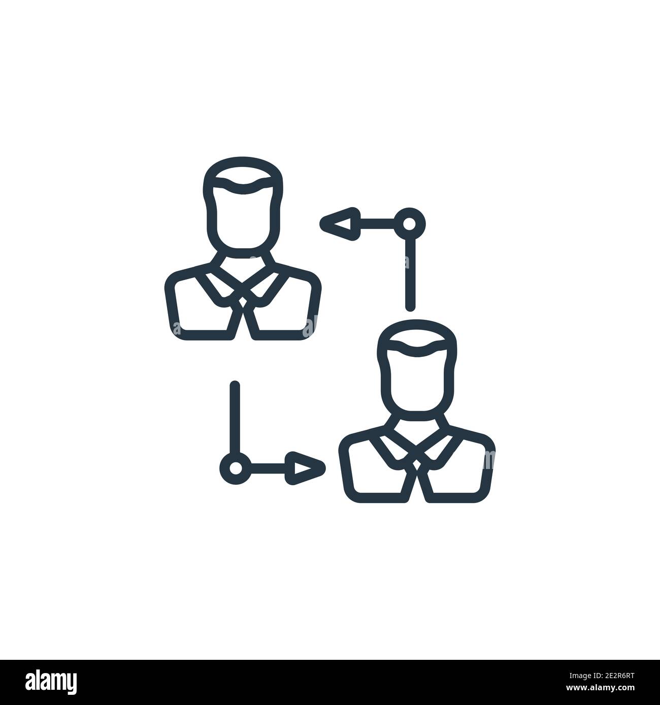 Rearrange outline vector icon. Thin line black rearrange icon, flat ...