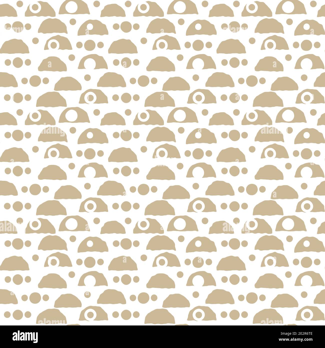 White and beige cute Seamless repeat pattern with small empty circles ...
